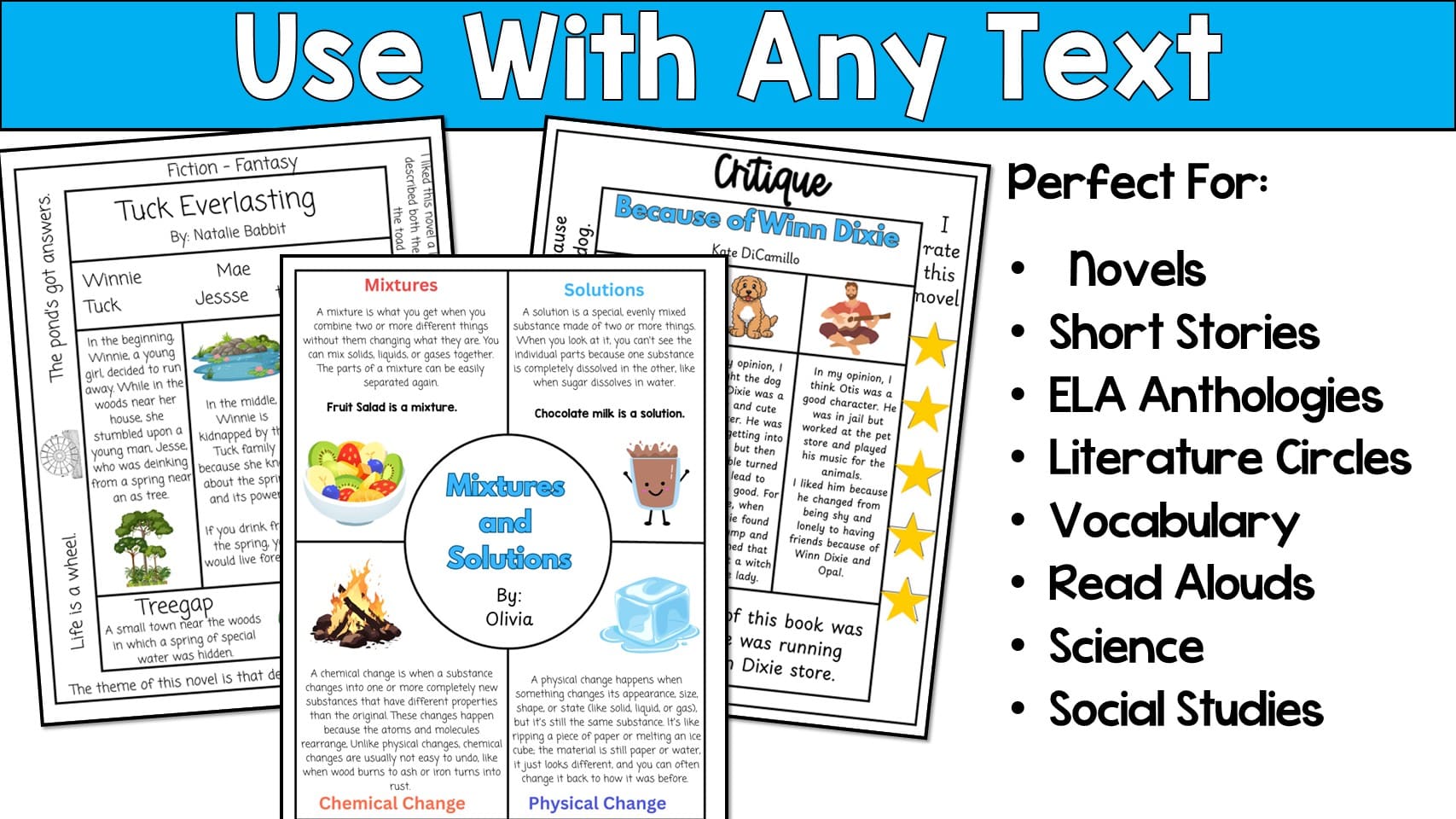 One Pager Book Reports - Fun and Engaging Book Report Templates for any ...