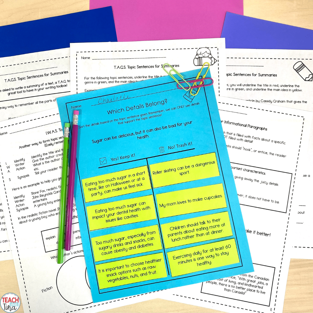 5 Easy Steps to Teaching Topic Sentences to Upper Elementary Students ...