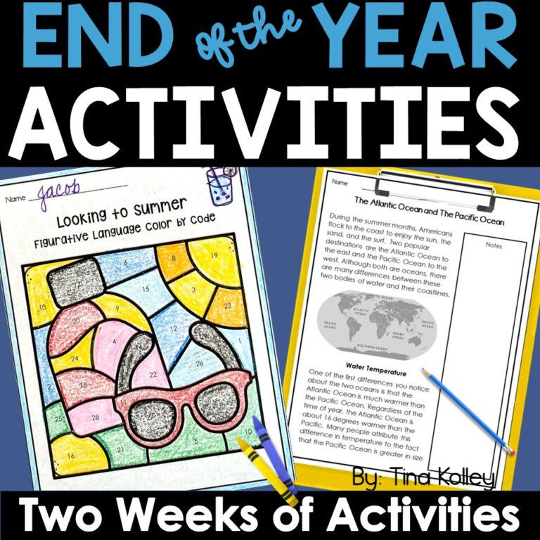 End of the Year Activities - Teach With Tina