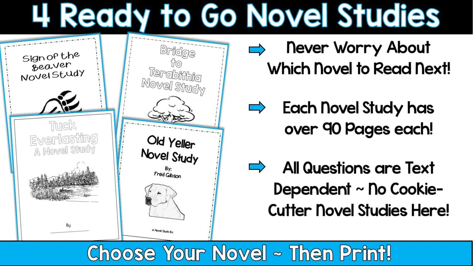 5th Grade Novel Studies - Teach With Tina
