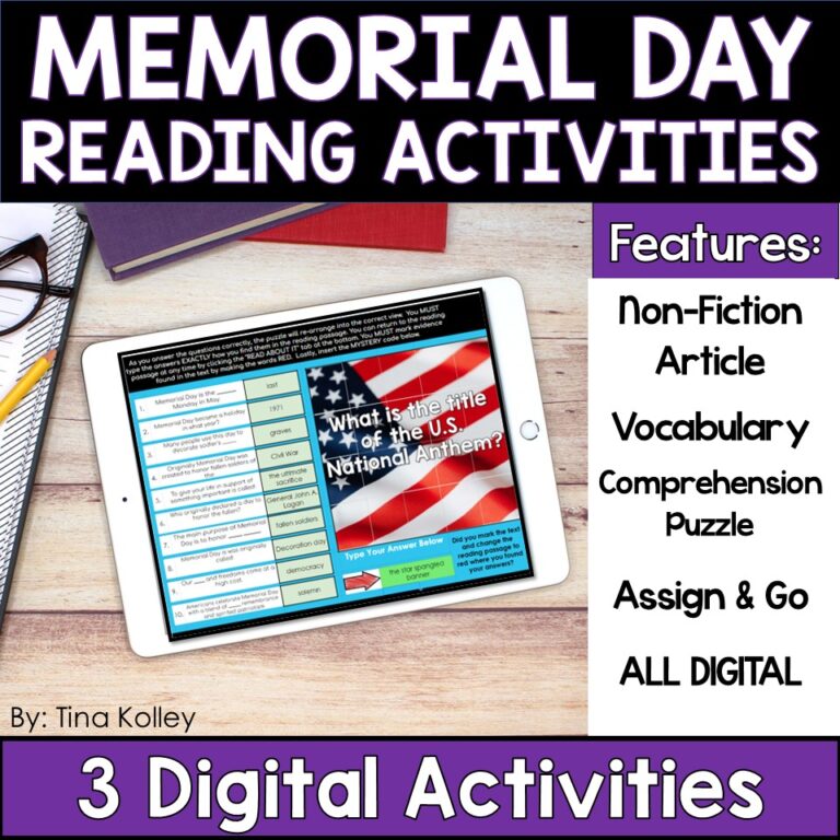 Memorial Day Activities for Students - 9 Meaningful Ideas - Teach With Tina